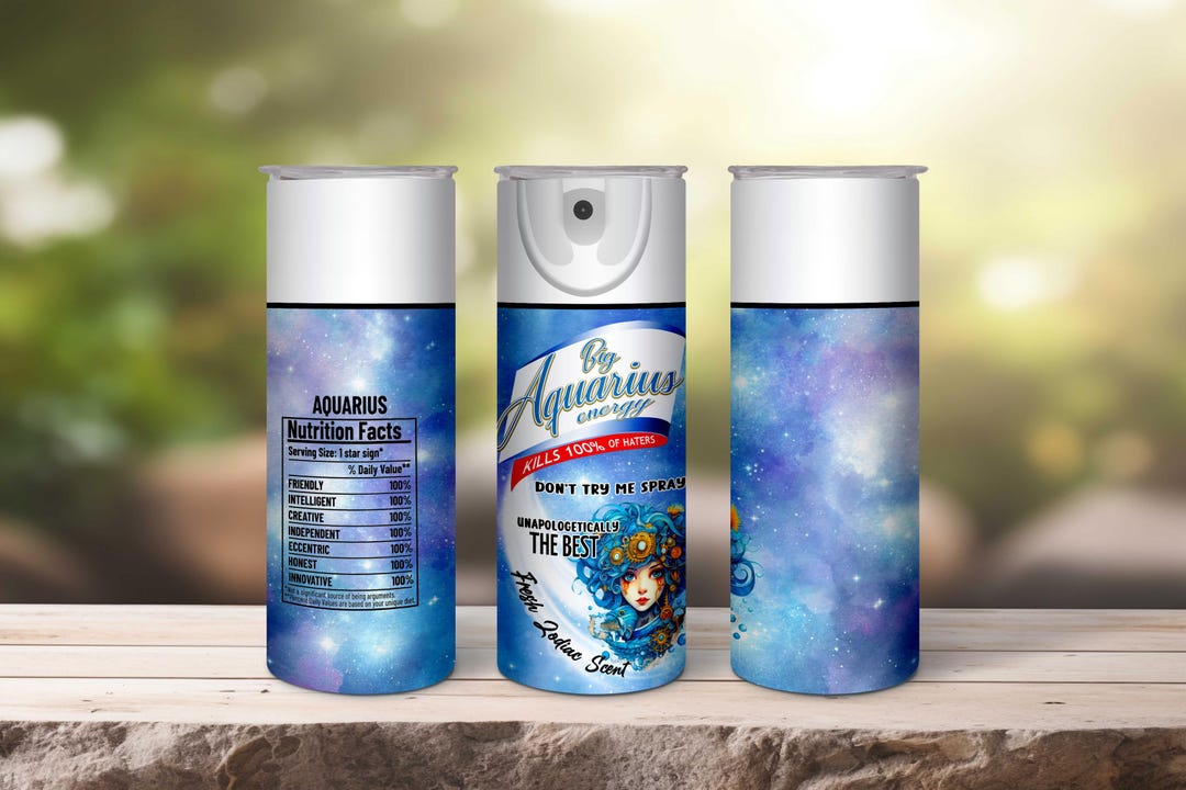 20oz Zodiac Spray Can Tumbler All Signs Available Personalize Multiple ...