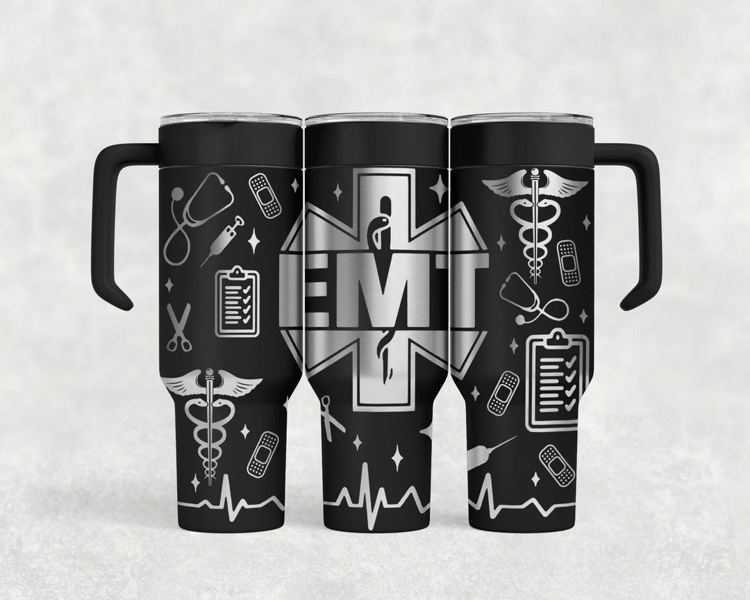 40oz Laser Engraved Custom EMT Tumbler Personalize Stainless Steel ...