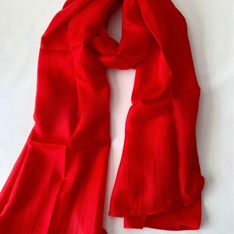 Red Scarf - Etsy