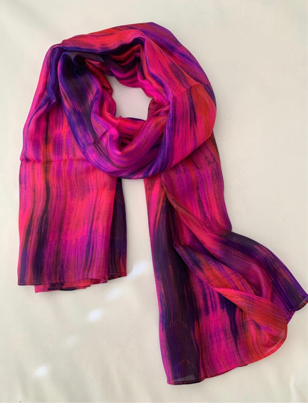 Mulberry Silk Scarf, Silk Scarves, 100% Silk, Soft Scarf, Hand Dyed ...