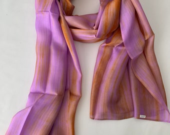 Mulberry Silk Scarf, Silk Scarves, 100% Silk, Soft Scarf, Hand Dyed ...