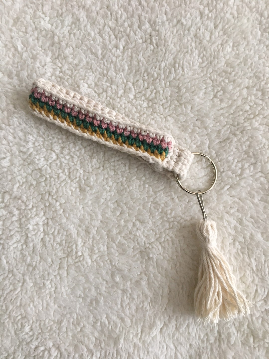 Crochet Pattern Wrist Strap Key Chain Striped Desert - PDF Pattern Only ...