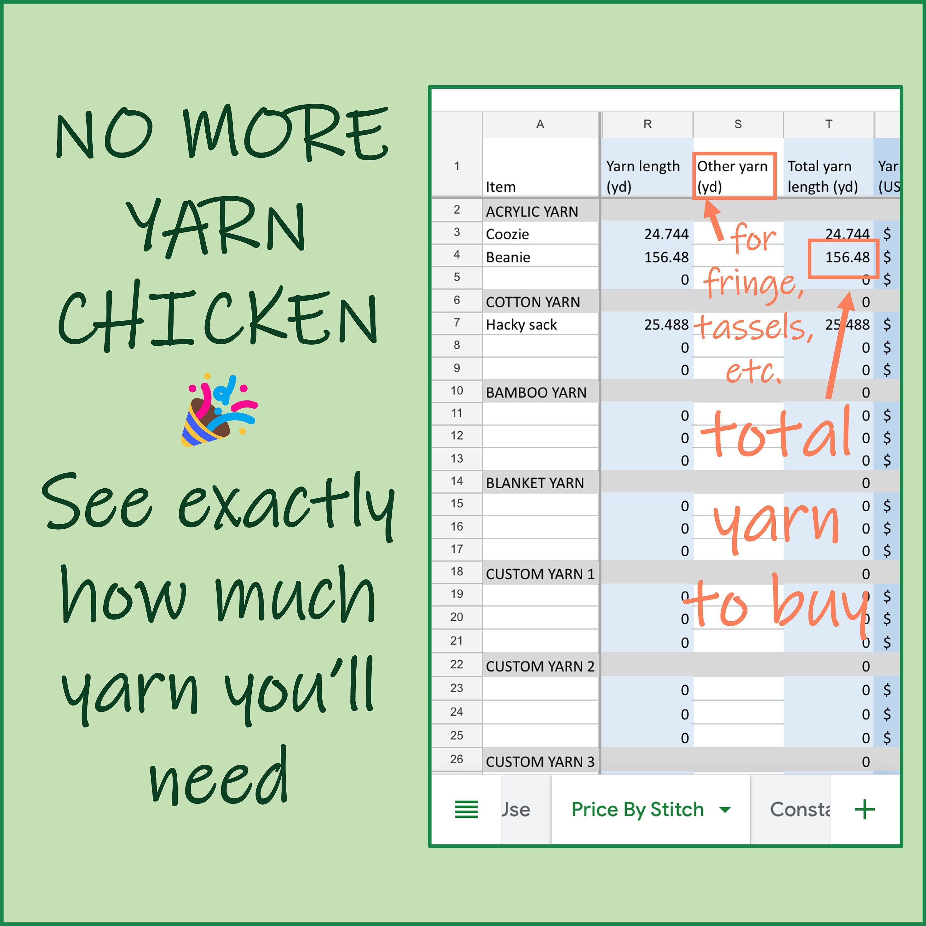 Crochet Fair Pricing Calculator - Calculate Labor Time/cost, Base Cost ...