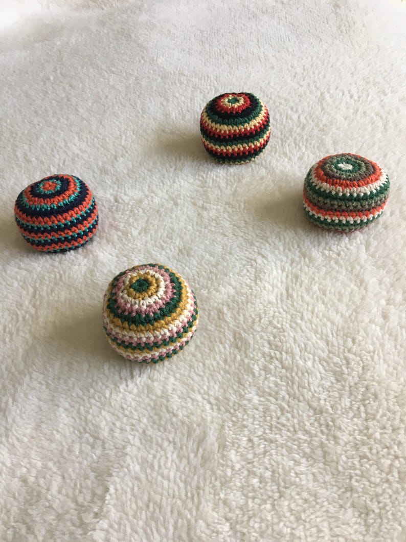 Crochet Pattern Hacky Sack in Striped Desert Colors - Pdf Pattern Only ...