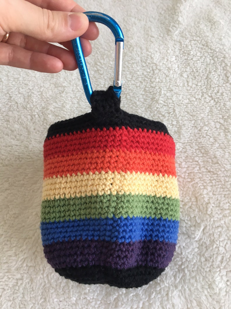 Crochet Rainbow Chalk Bag Pattern – With Drawstring & Brush Holder (PDF ...