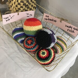 Crochet Pattern Hacky Sack in Striped Desert Colors - Pdf Pattern Only ...