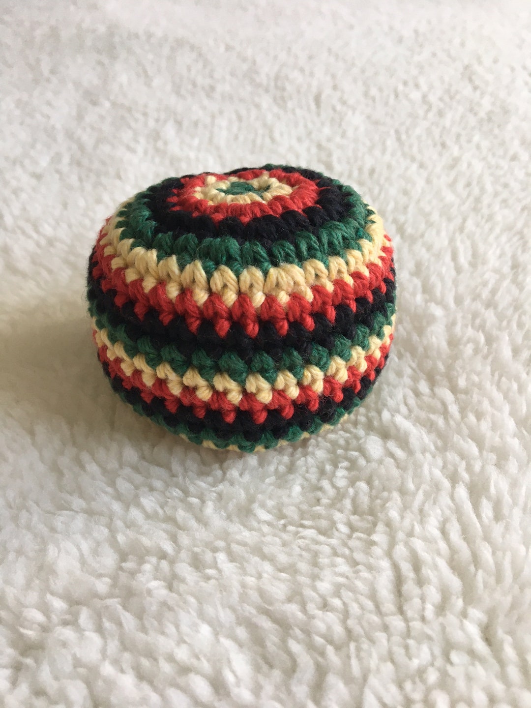 Crochet Pattern Hacky Sack in Striped Rasta Colors - Pdf Pattern Only ...