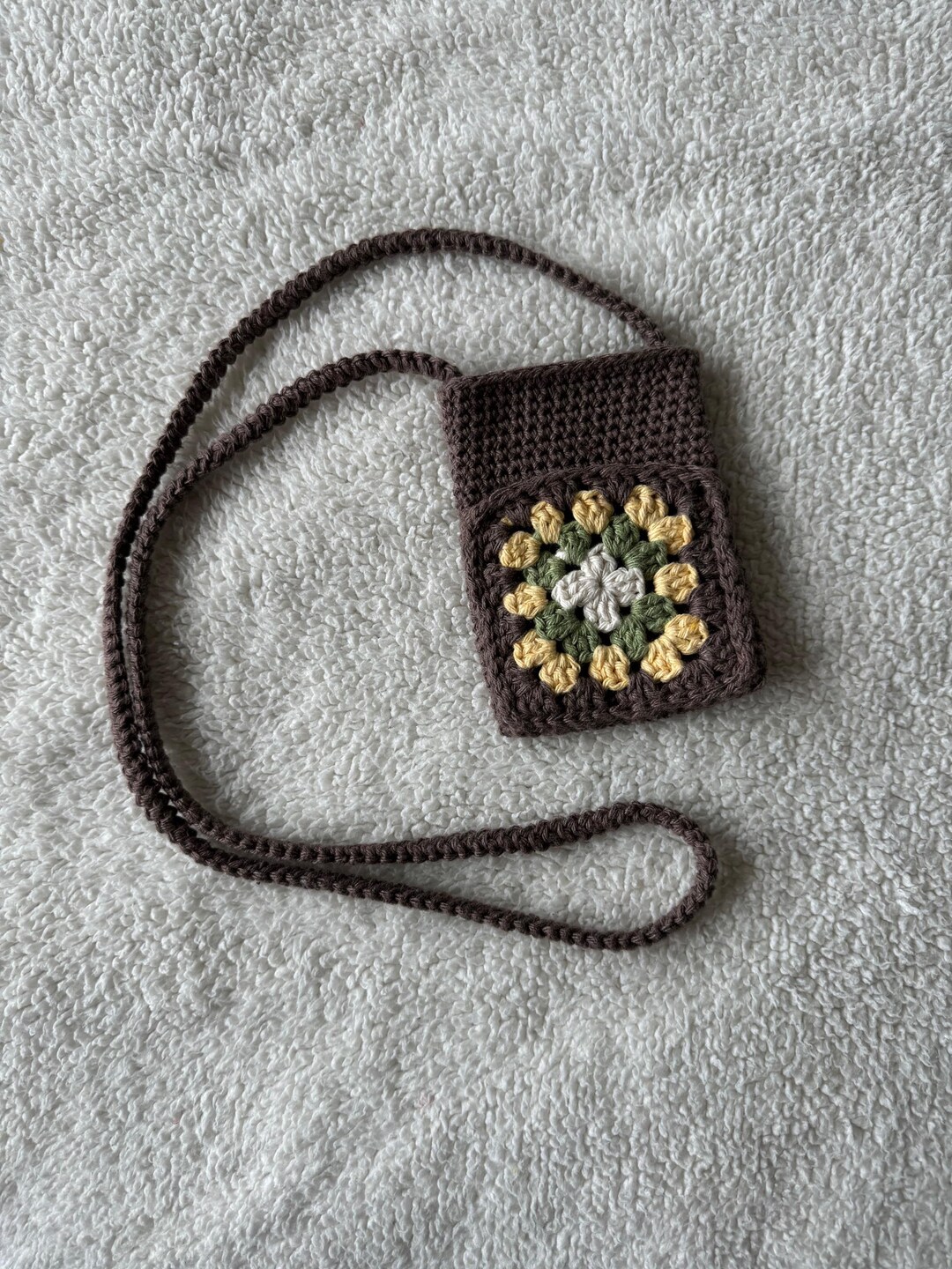 Crochet Pattern - Phone Carrier With Granny Square Pocket and Crossbody ...