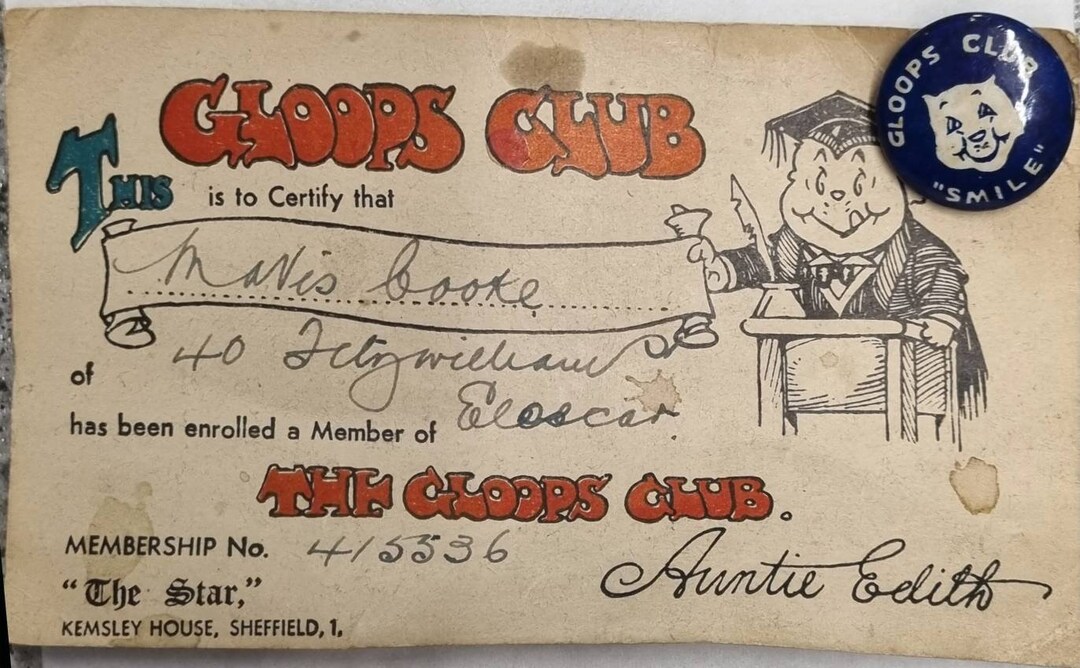 Gloops Club Badge and Certificate - Etsy