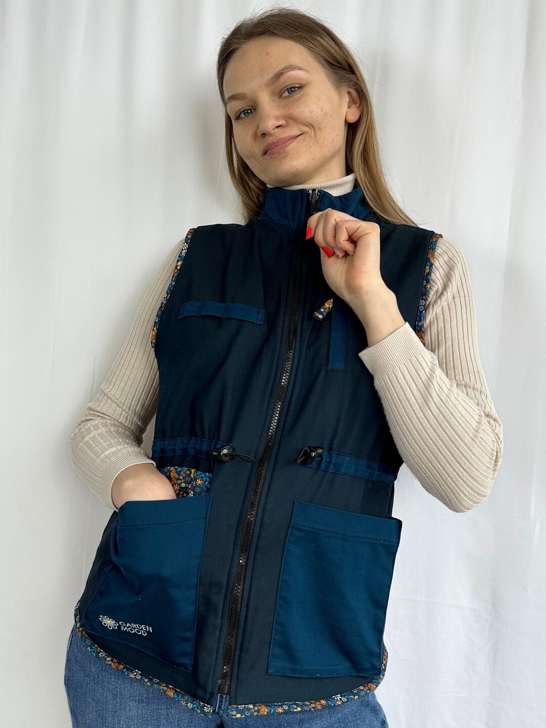 Custom Gardeners Reversible Female Vest, Double-sided Fleece Work ...