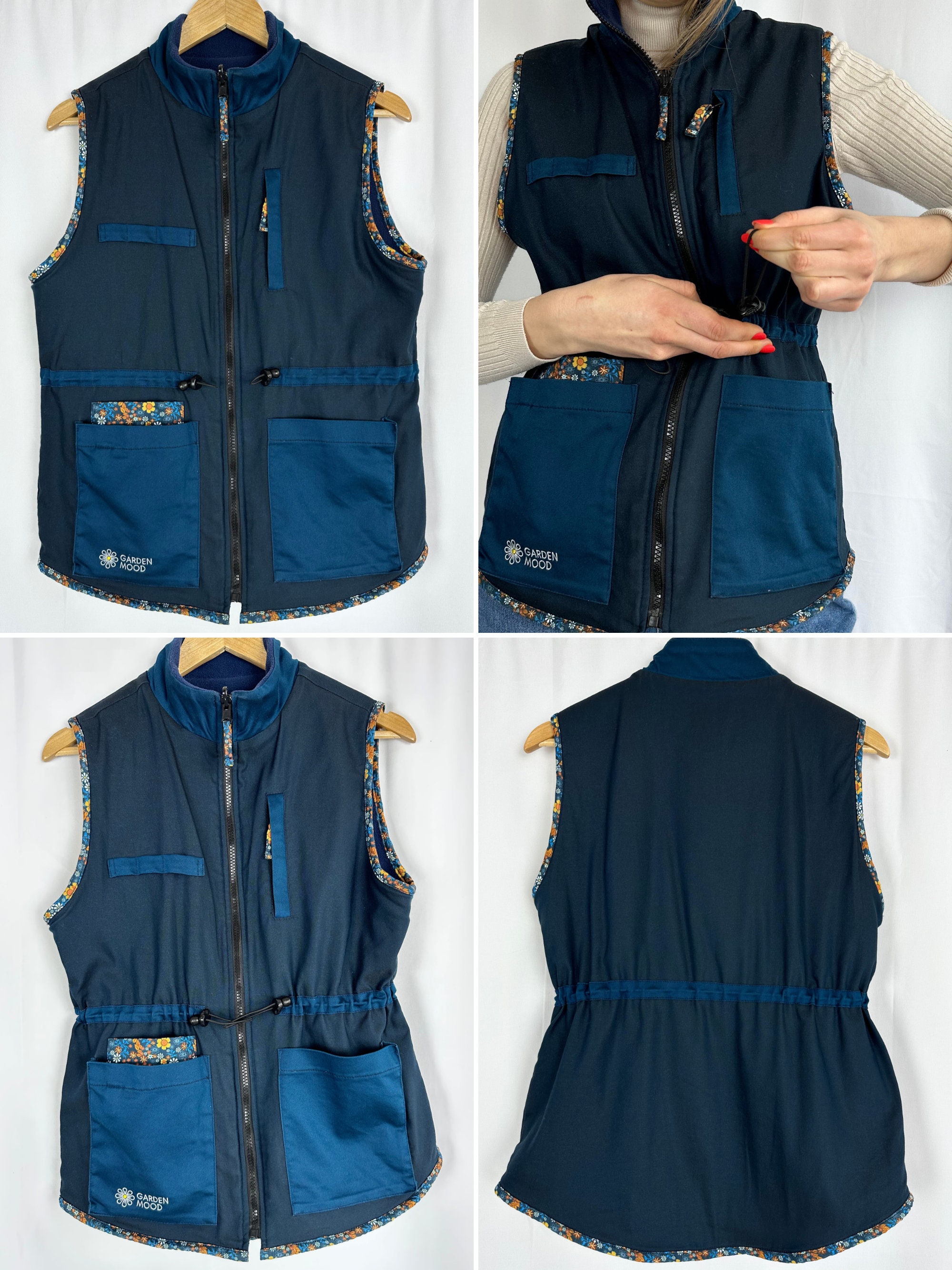 Custom Gardeners Reversible Female Vest, Double-sided Fleece Work ...