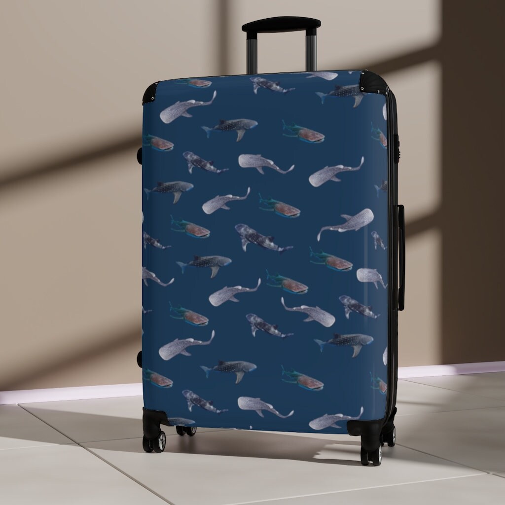 Wonderous Whale Shark Pattern Luggage Available in 3 Sizes - Etsy