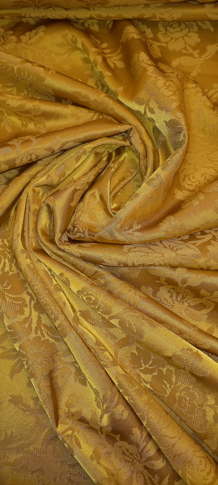 Golden Yellow Damask Fabric, Style for Interior Decoration, Upholsterer ...