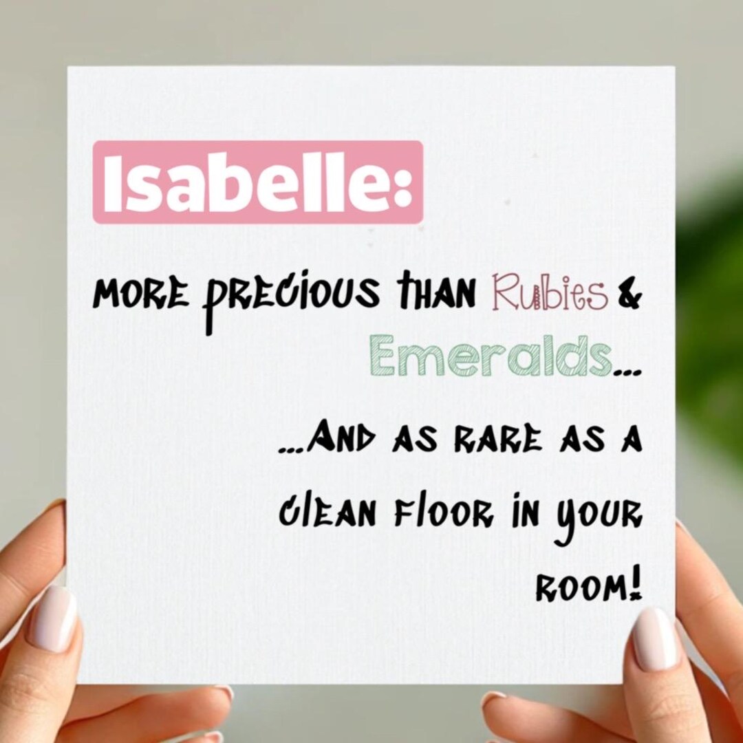 Funny Daughter Birthday Card – Humorous and Sarcastic Greeting for Her ...