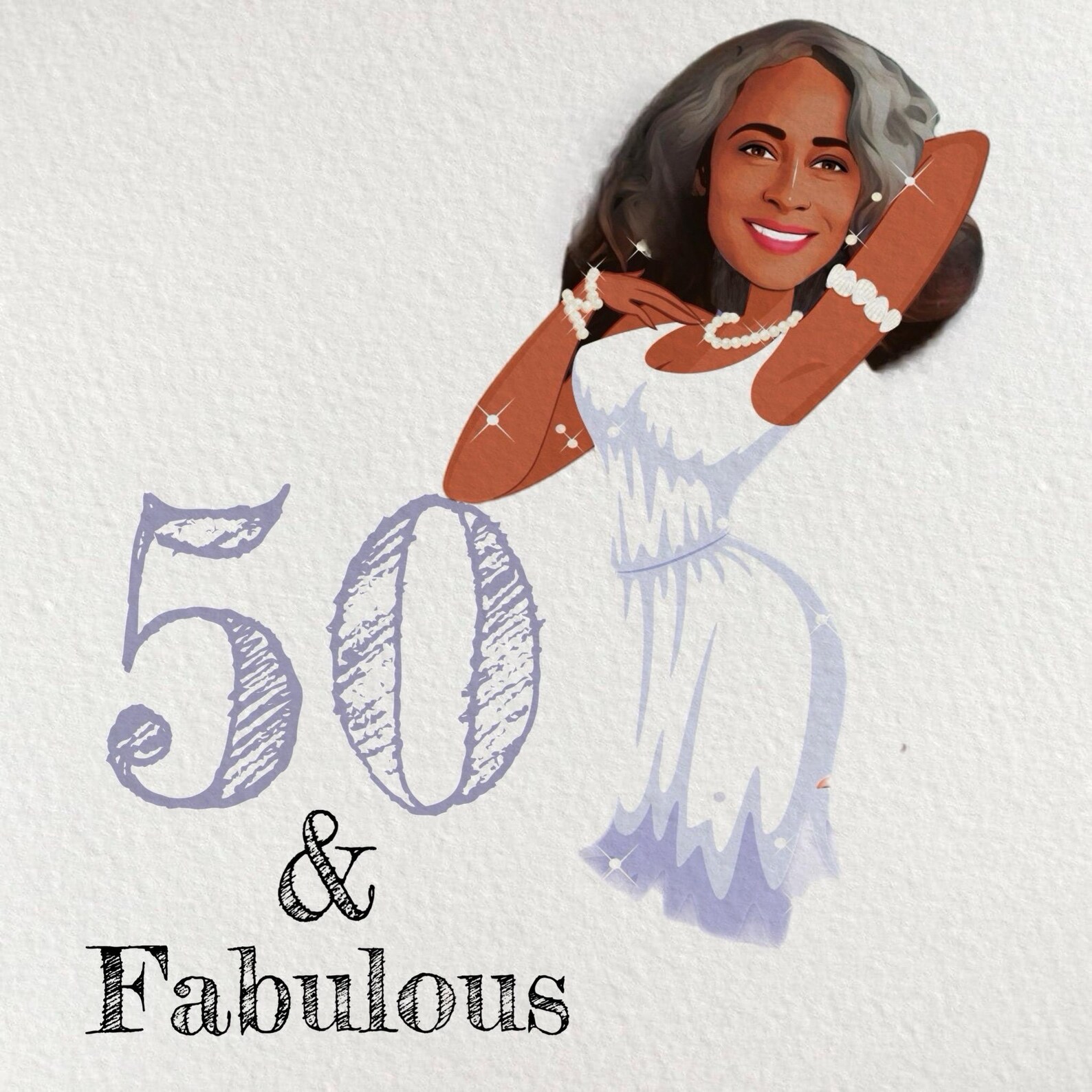 50th, Cartoon, Personalised Card, Caricature Cartoon Illustration ...