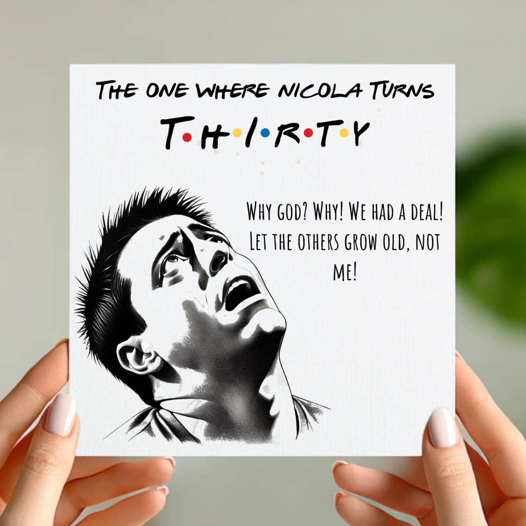 Funny Friends TV Show 30th Birthday Card Joey Tribbiani Thirty Birthday ...