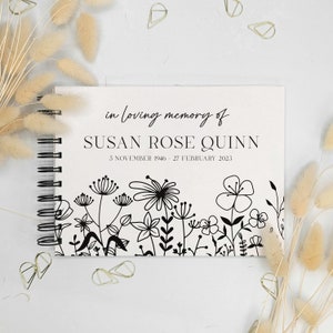 In Loving Memory Book of Condolence Funeral Guestbook for Memorial ...