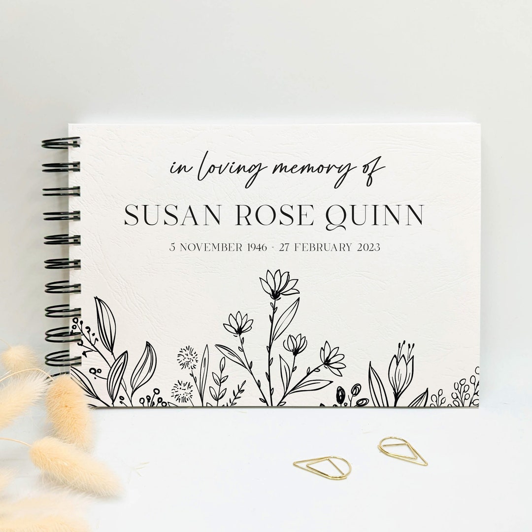 In Loving Memory Book of Condolence Funeral Guestbook for Memorial ...