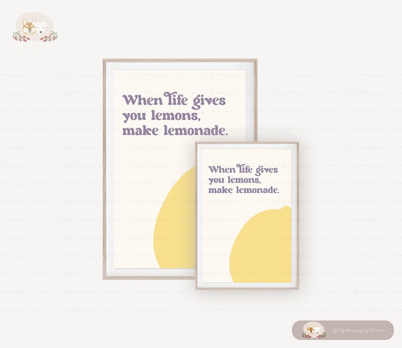 When Life Gives You Lemons Make Lemonade Digital Wall Art - Vibrant ...