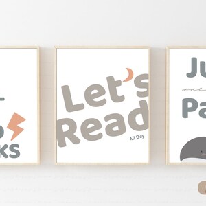 Reading Corner Poster Set Lets Read Poster Cool Kids Read Books Room ...
