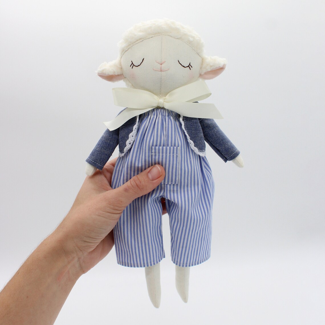 PDF Sewing Pattern - Lamb Doll With Pants and Jacket, Instant Download ...