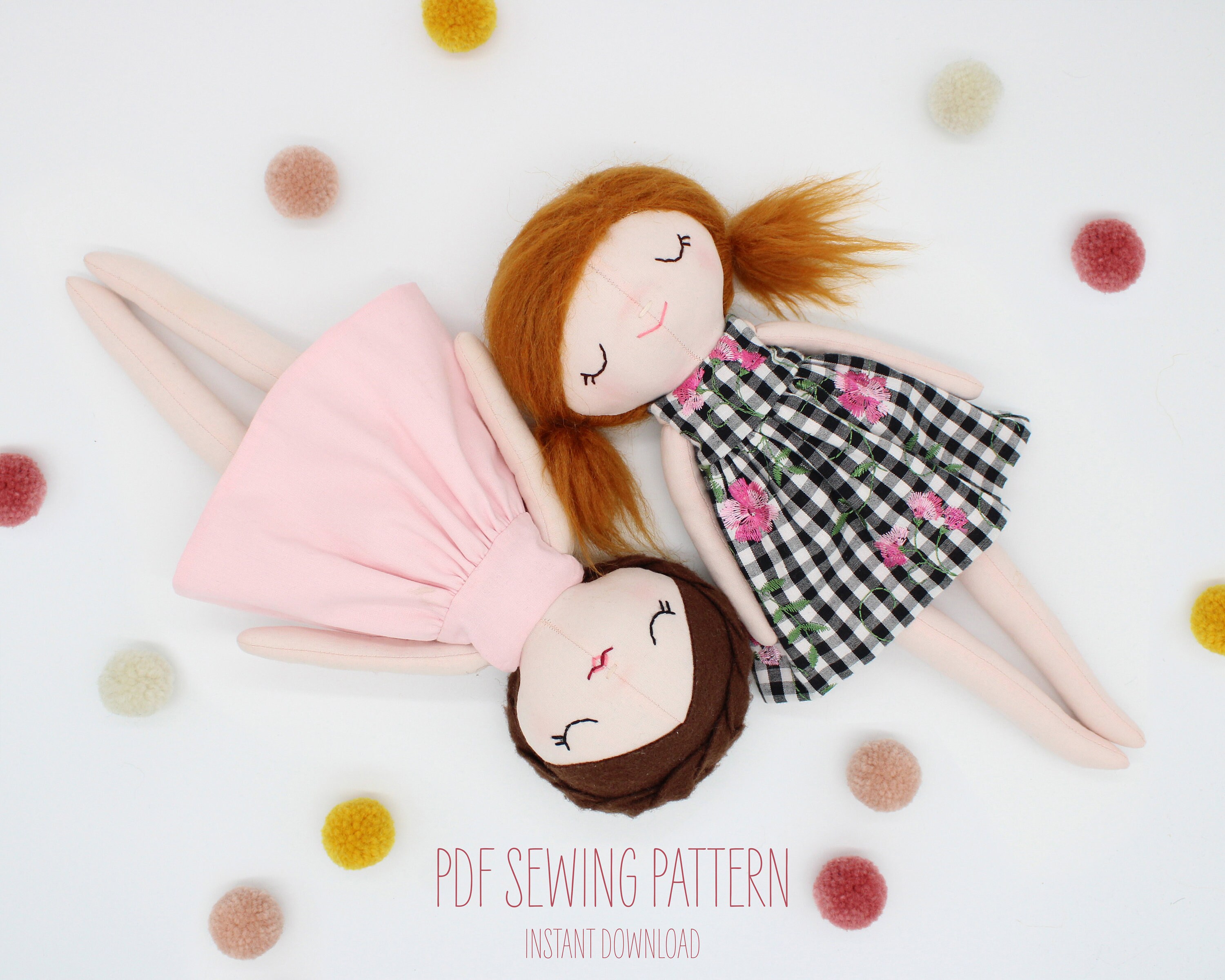 PDF Sewing Pattern Doll With Dress Instant Download - Etsy