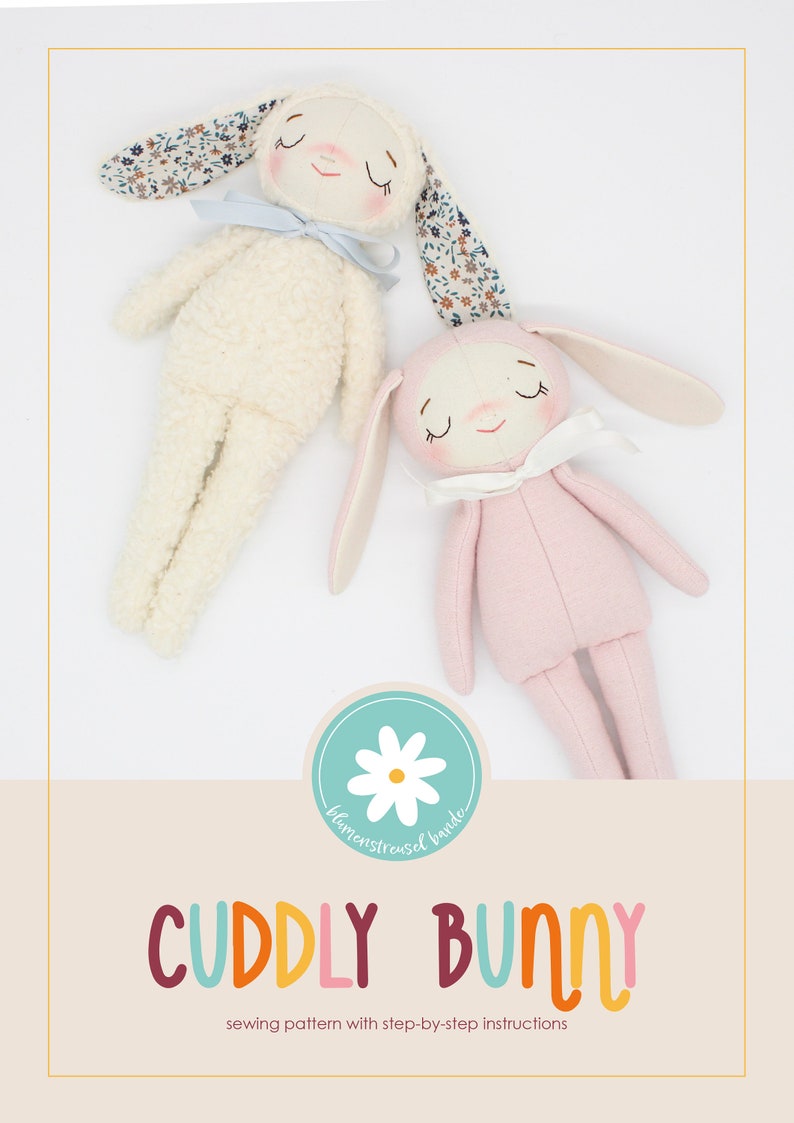 PDF Sewing Pattern Cuddly Plush Bunny Doll Instant Download | Etsy