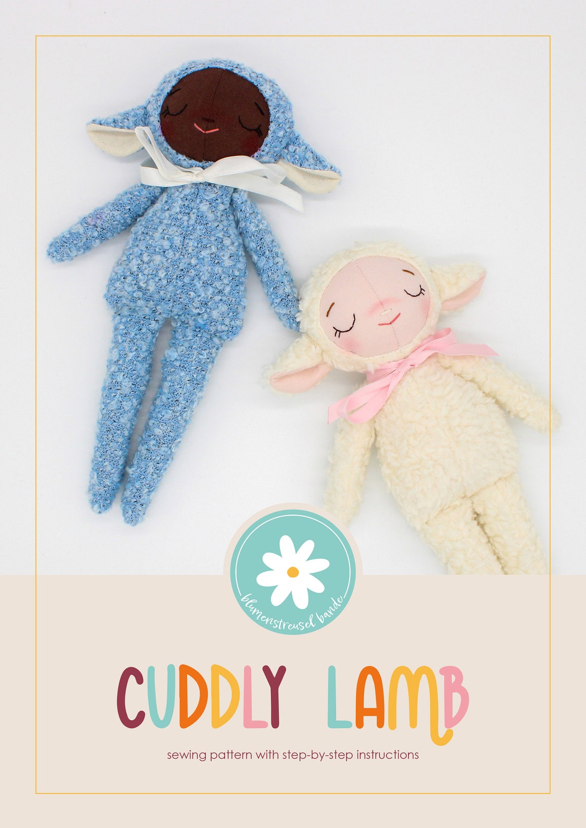 PDF Sewing Pattern Cuddly Plush Lamb Doll Instant Download - Etsy