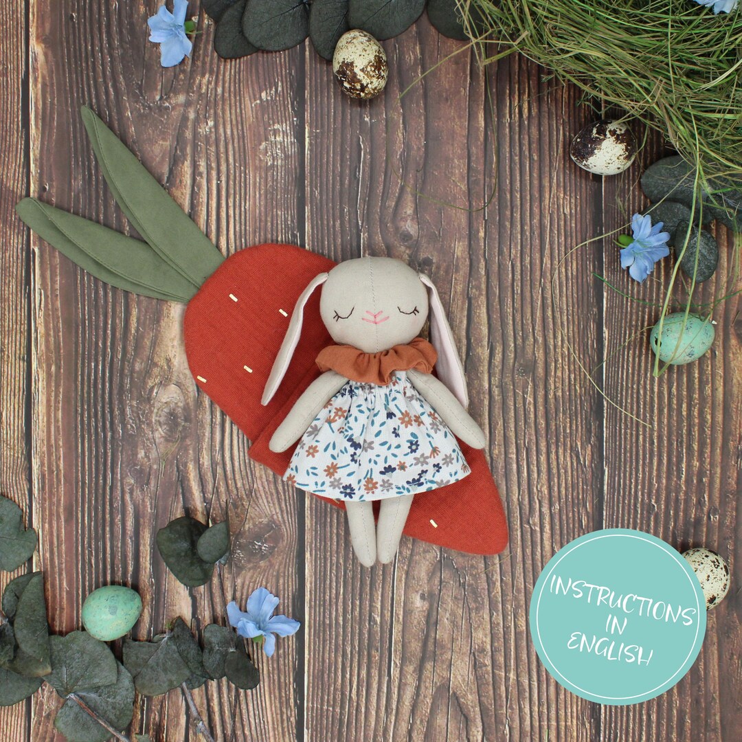 PDF Sewing Pattern - Baby Bunny With Carrot Sleeping Bag, Instant ...