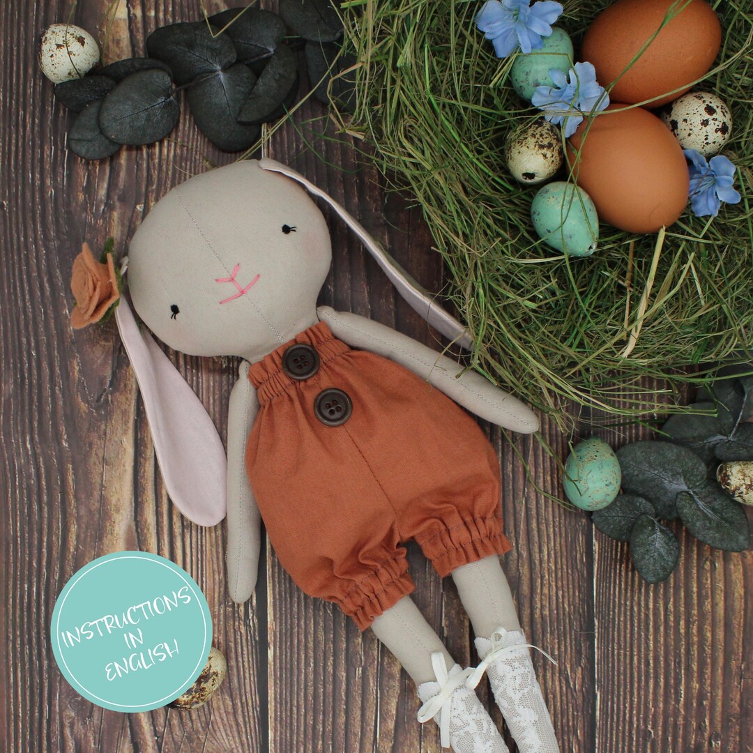 PDF Sewing Pattern Bunny With Bloomers, Socks, Flower Clip, Instant ...