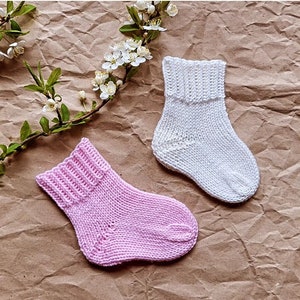 Basic Baby Socks Knitting Pattern PDF - Newborn Size 10cm - Simple ...