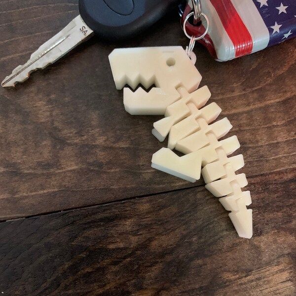 Dinosaur Key Chain - Etsy