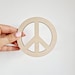 Peace Sign Cutout, Wooden Peace Sign Shape, Peace Symbol Cutout, Peace ...