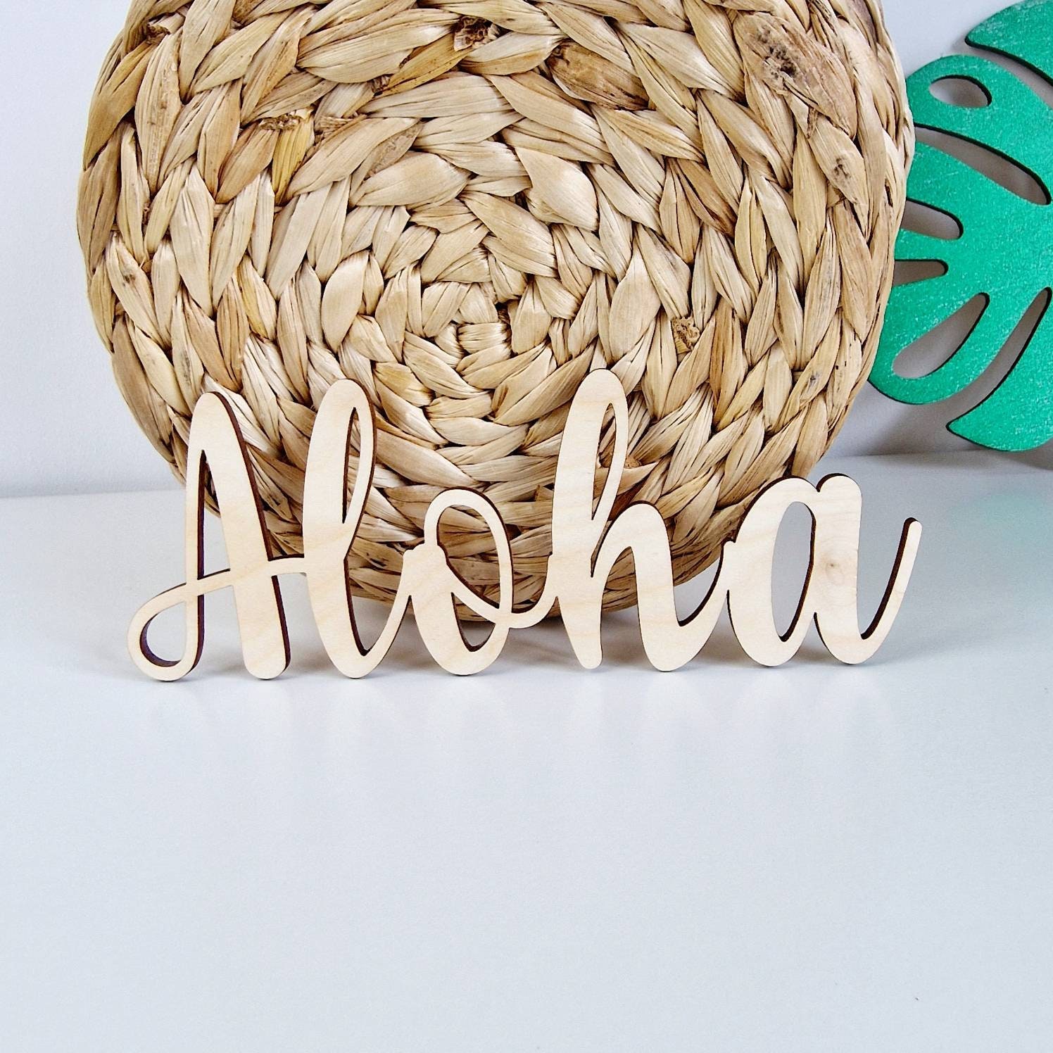 Aloha Wood Sign Cutout Aloha Word Sign Aloha Unfinished Wood - Etsy