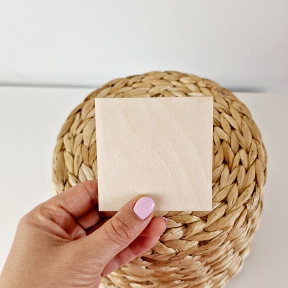 Wooden Square Cutout Square Shape Wood Square Laser Cut - Etsy