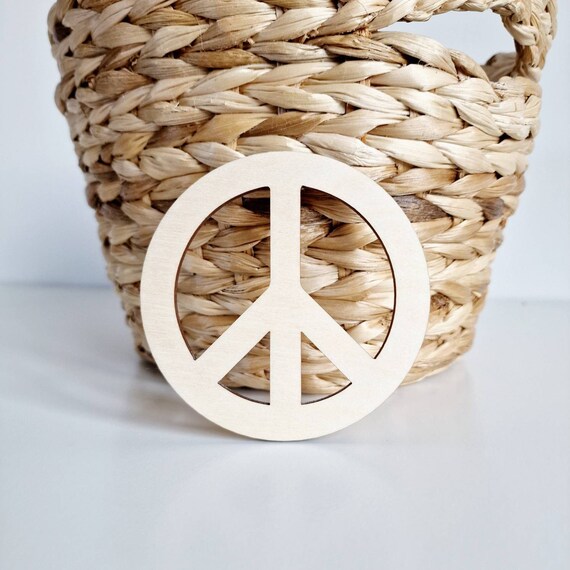 Peace Sign Cutout Wooden Peace Sign Shape Peace Symbol - Etsy