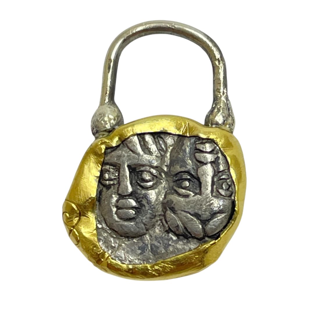22k Solid Gold Ancient Greek Coin Charm Pendant Necklace by DOROTA ...