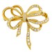 Vintage KJL for AVON Signed Gold Tone Rhinestone Bow Designer - Etsy