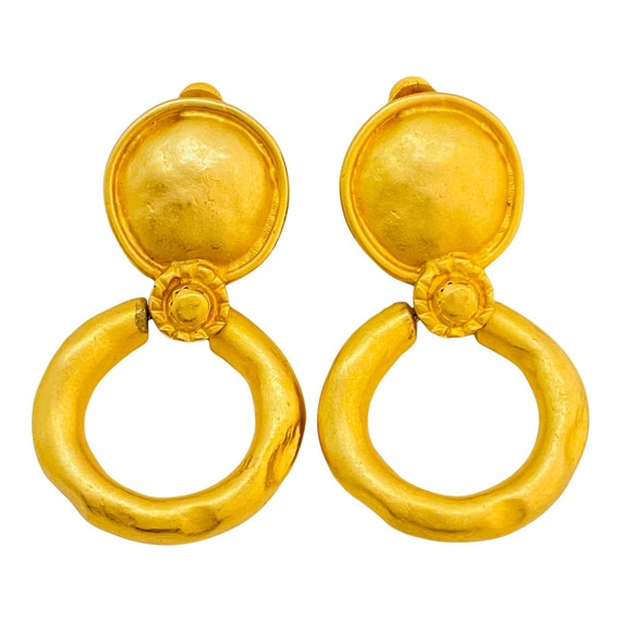 Vintage gold matte door knocker designer runway clip … - Gem