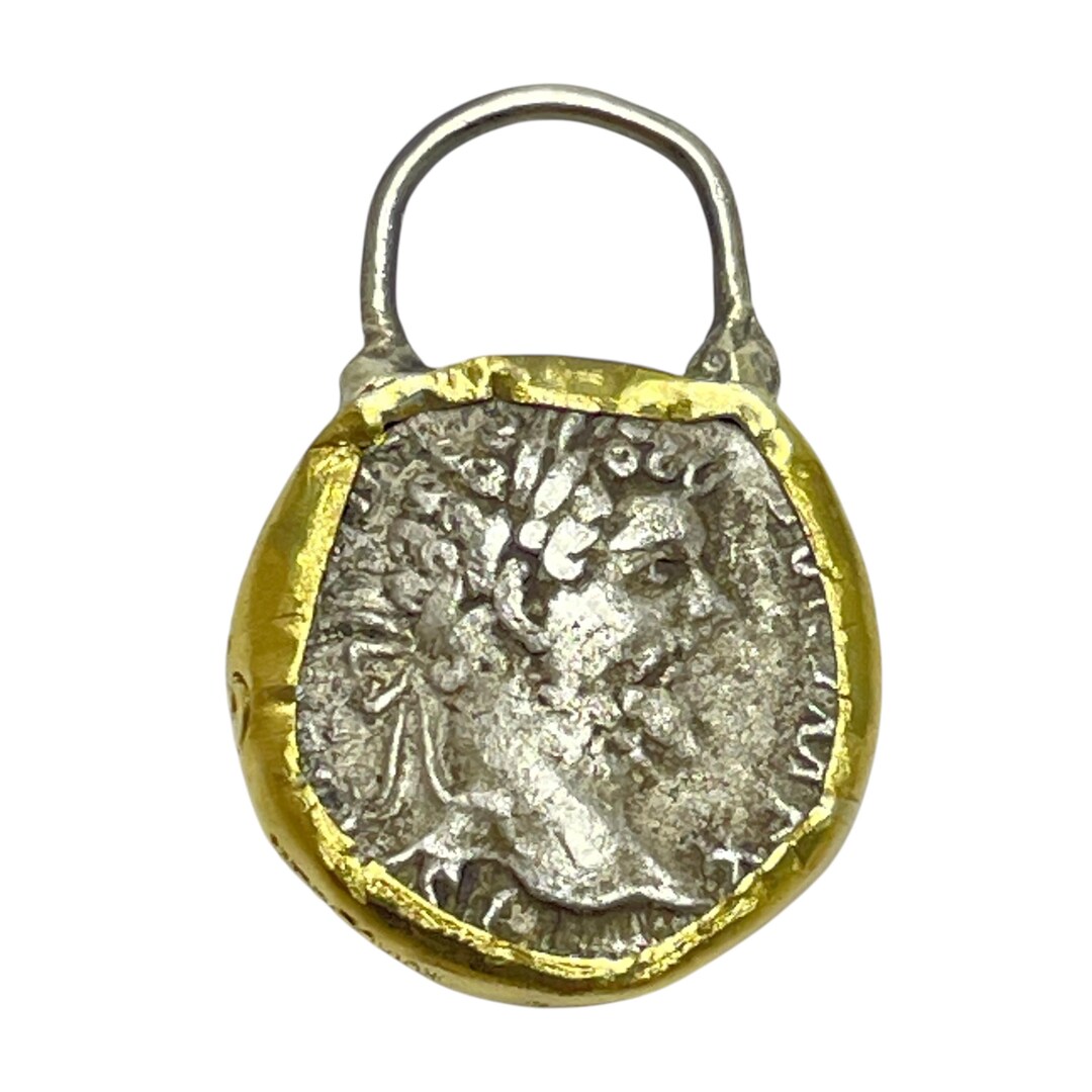 22k Solid Gold Ancient Greek Coin Charm Pendant Necklace by DOROTA ...