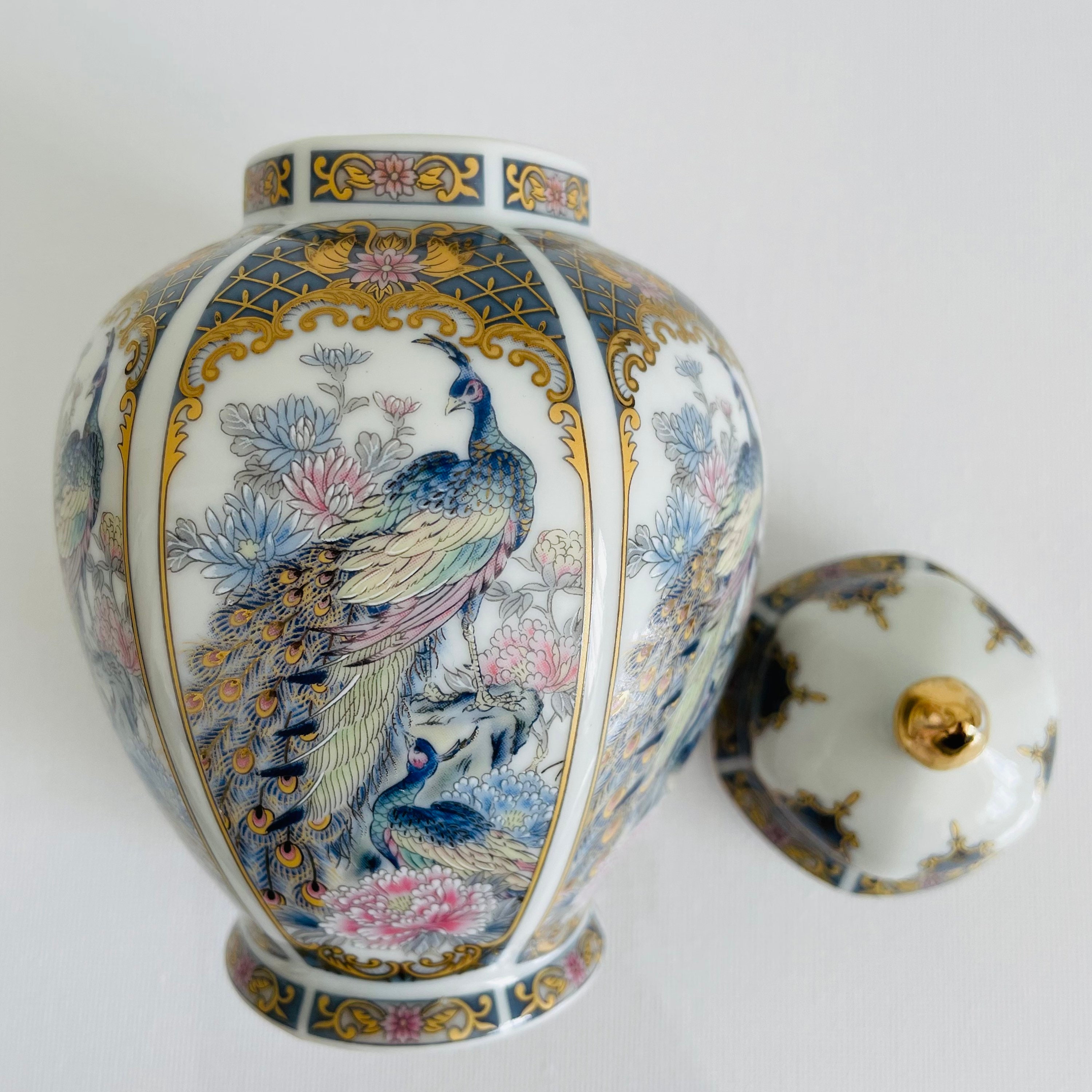 Vintage Japanese Decorative Peacock Set Ceramic Ginger Jar - Etsy UK