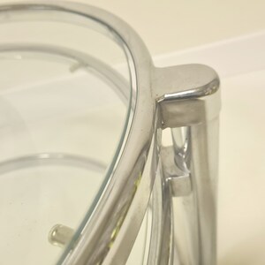 Vintage Mid Century Modern Chrome and Glass Transformer Coffee Table ...