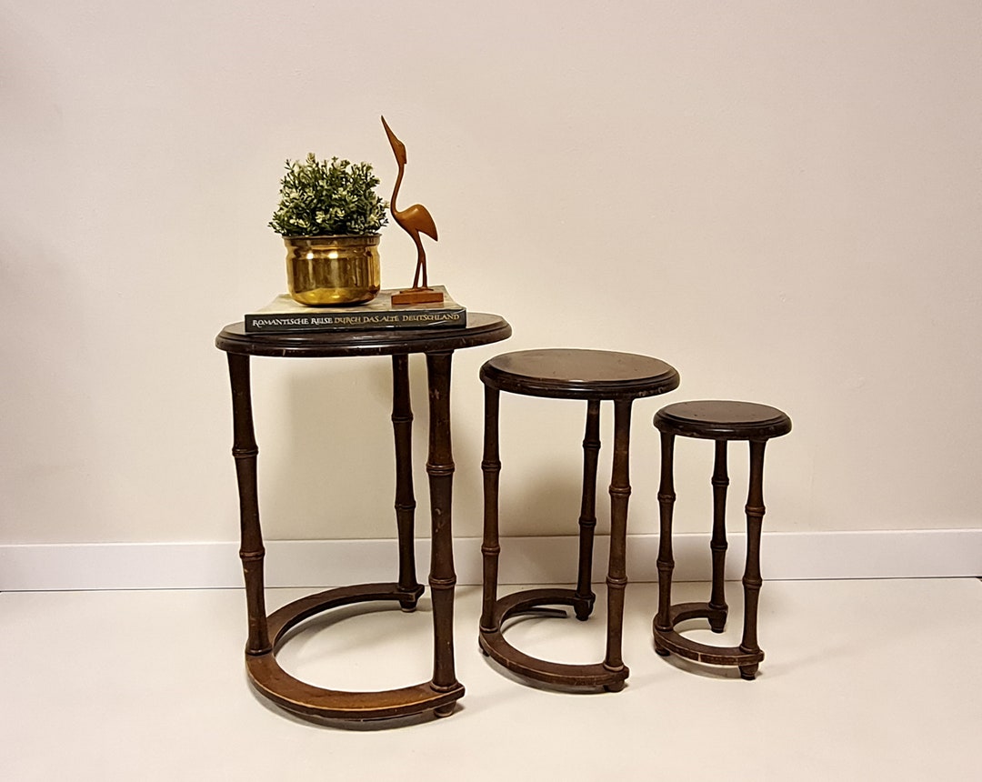 Vintage Mid Century Modern Nesting Table Set of 3 - Etsy