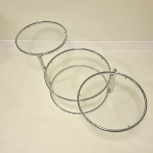 Vintage Mid Century Modern Chrome and Glass Transformer Coffee Table ...