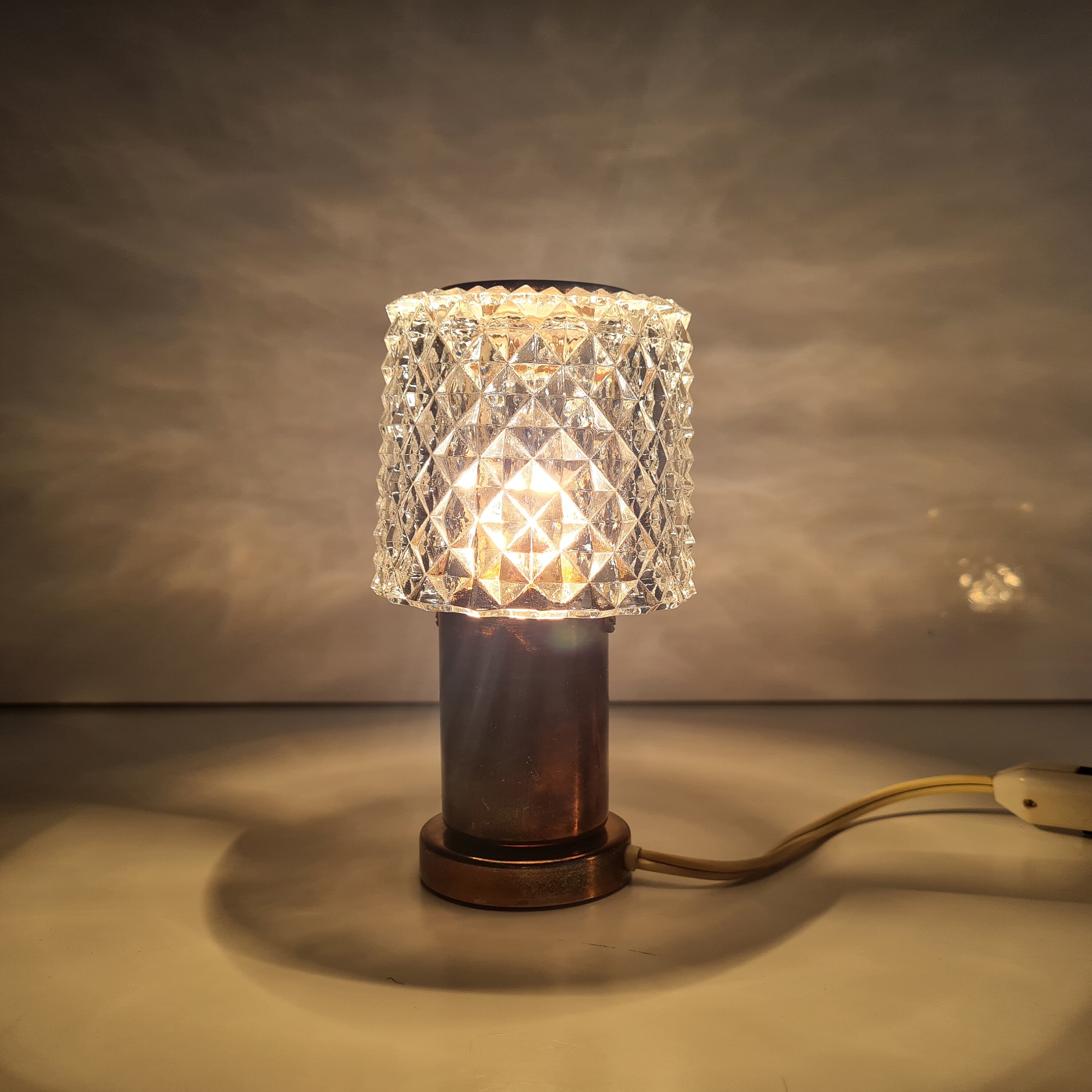 Vintage Mid Century Modern Small Copper Table Lamp by - Etsy