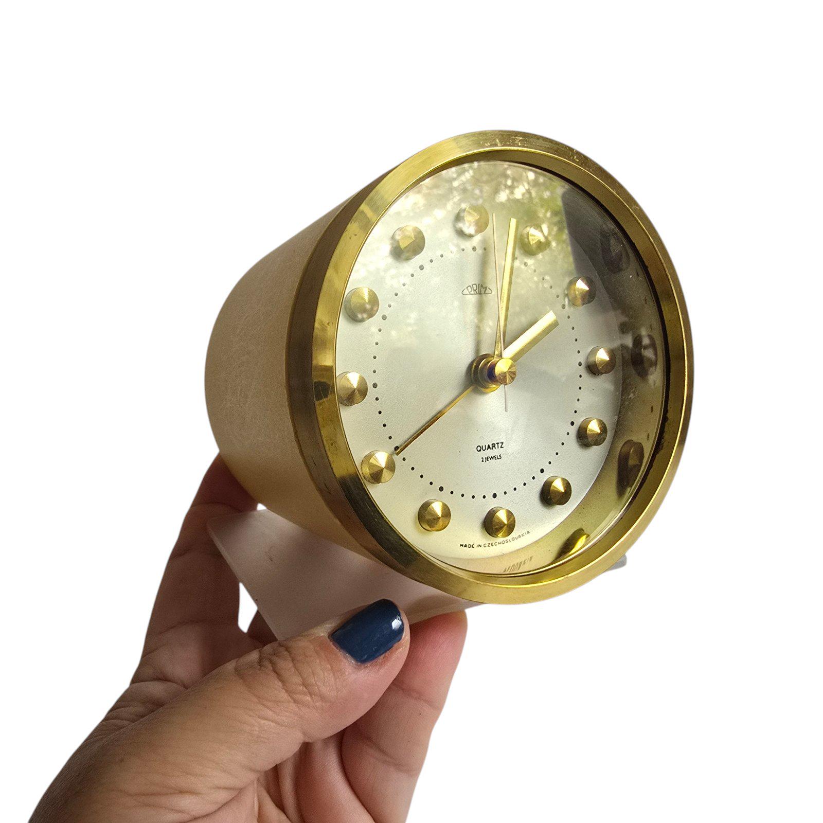 Mid Century Modern Plastic Brass Alarm Clock PRIM Czechoslovakia 60s - Etsy