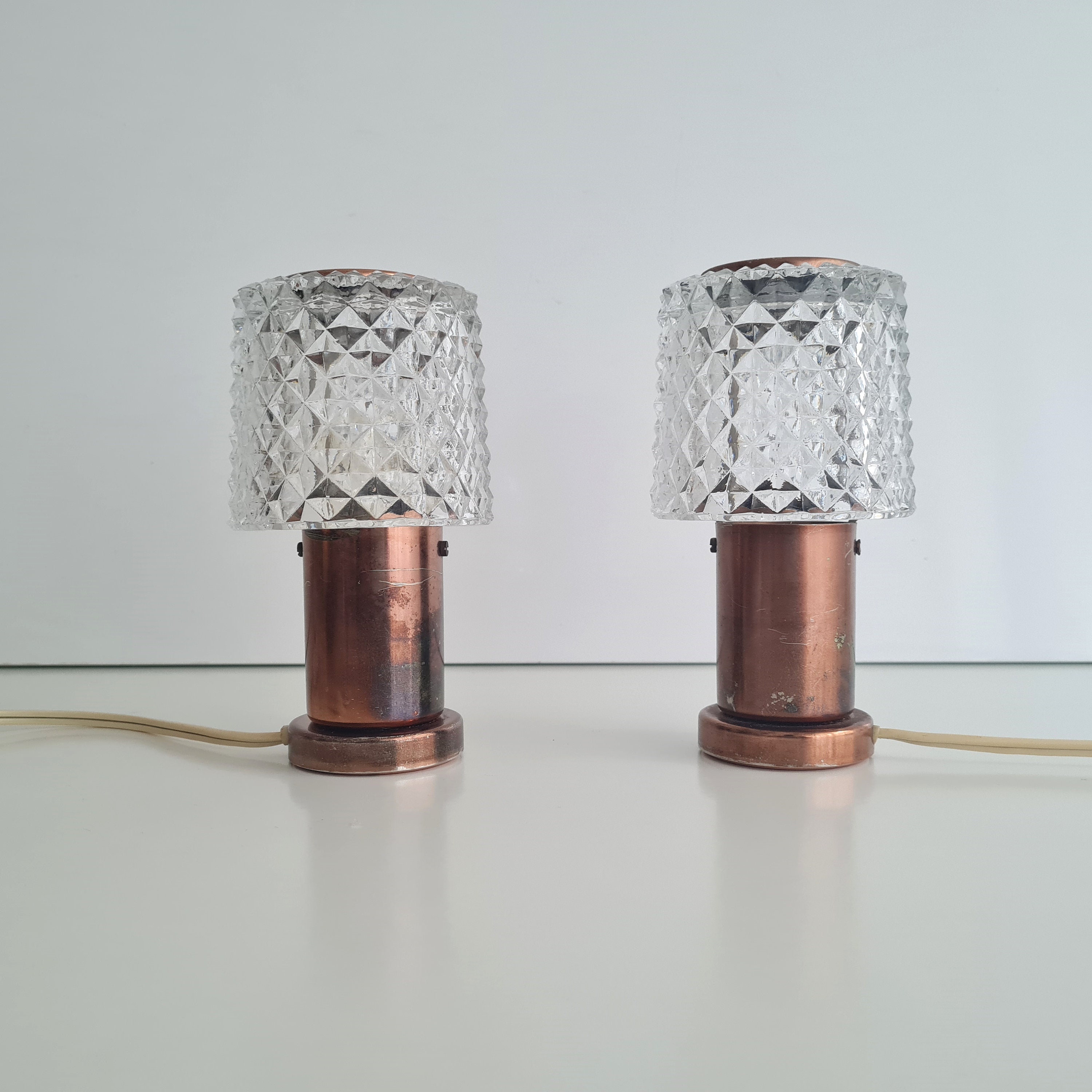 Vintage Mid Century Modern Small Copper Table Lamp by - Etsy