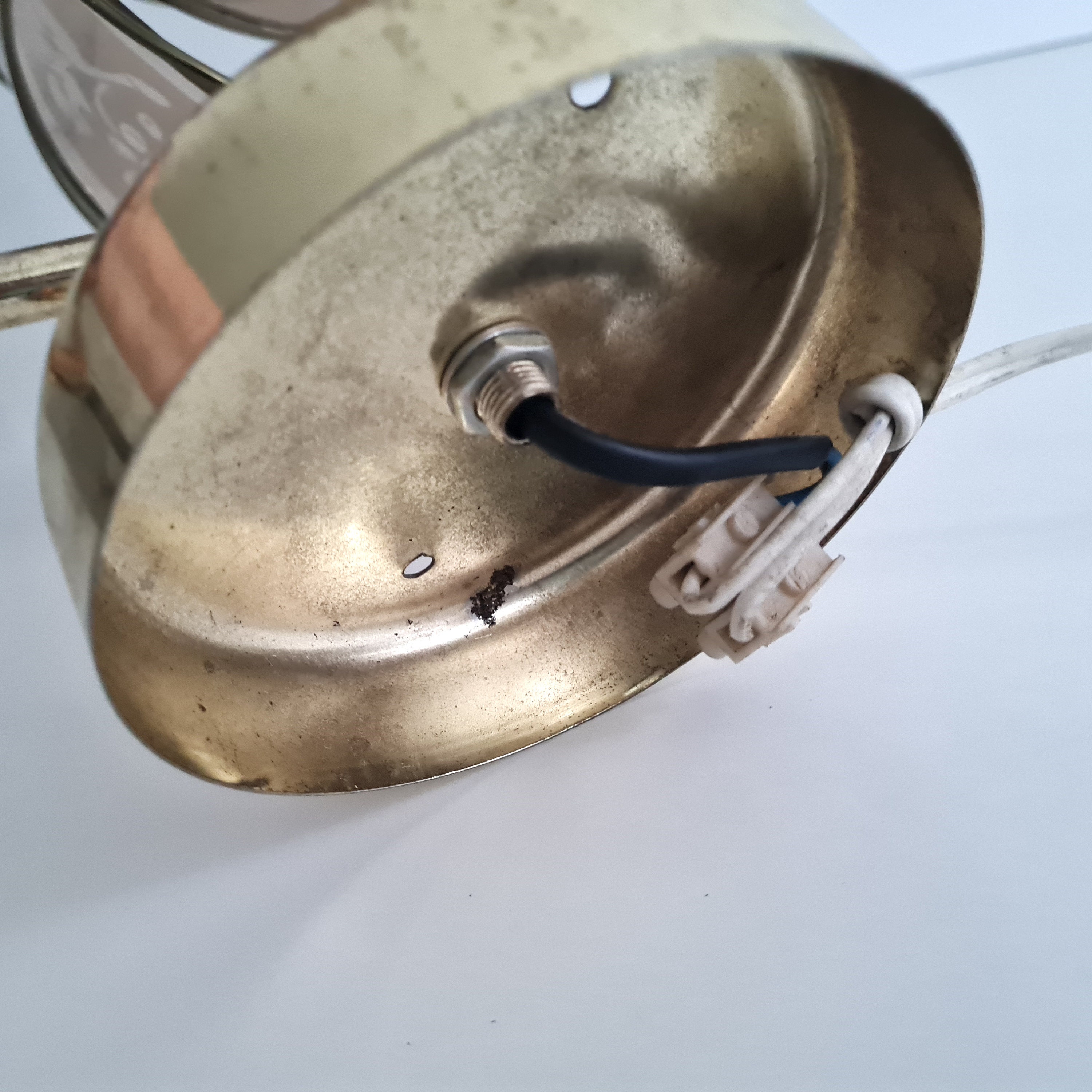 Vintage Hollywood Regency Wall Glass Floral Lamp Anthony California ...