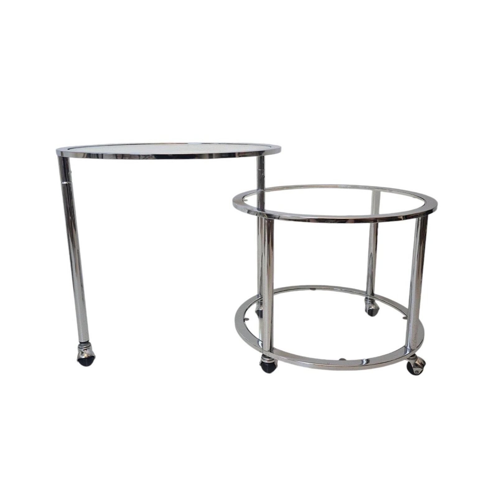 Vintage Mid Century Modern Chrome and Glass Transformer Coffee Table ...