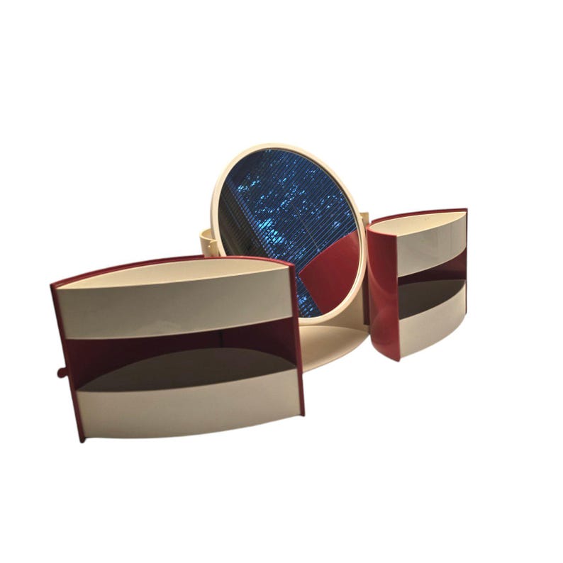 Vintage Space Age Folding Make-up Box With Drawers and Mirror - Etsy